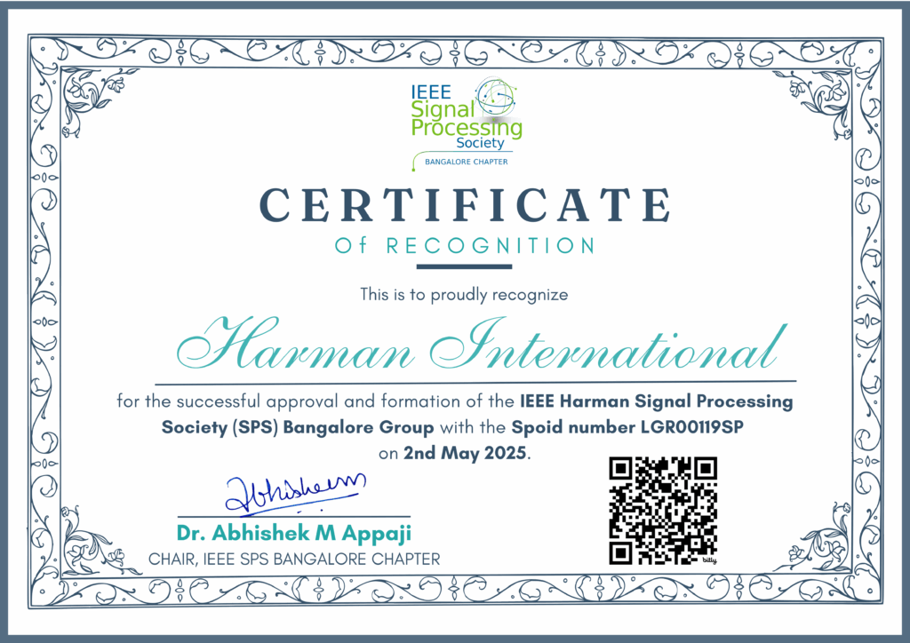 Harman - IEEE SPS BANGALORE CHAPTER