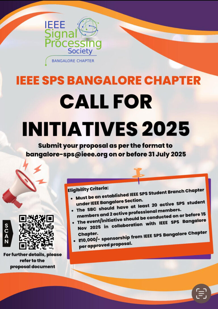 Call for Initiatives - IEEE SPS BANGALORE CHAPTER